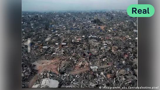Fact check: Viral drone video of Gaza destruction is real