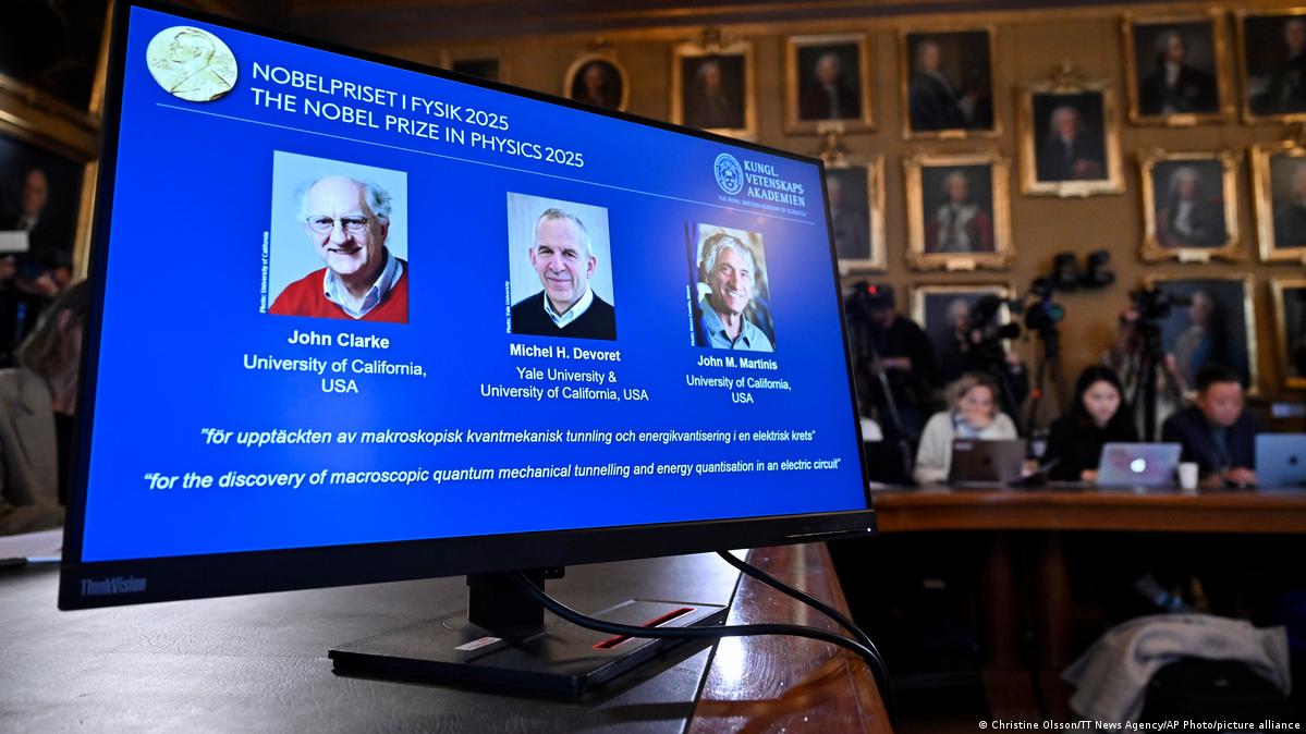Nobel Prize in physics goes to trio of US-based scientists – DW – 10/07/2025