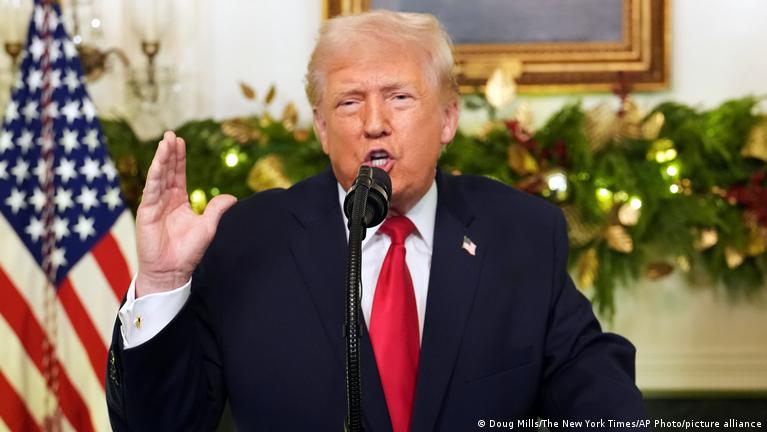 Trump speech praised achievements, bashed Biden presidency – DW – 12/18 ...