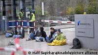 Germany news: Protesters block Rheinmetall arms plant