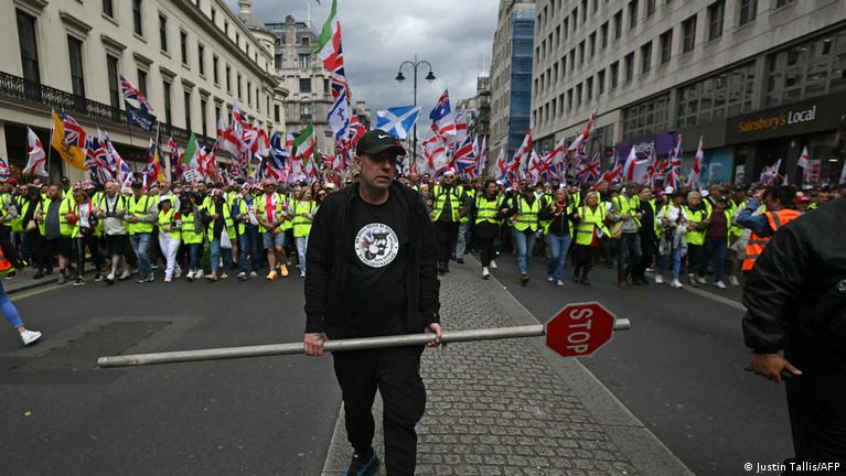 UK far-right group stages anti-immigration protest in London
